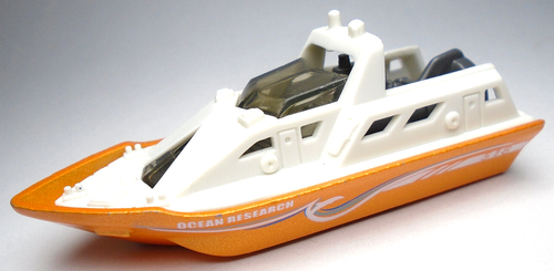 2008 MATCHBOX RESCUE BOAT OCEAN RESEARCH WHITE & ORANGE DIECAST 3 ...
