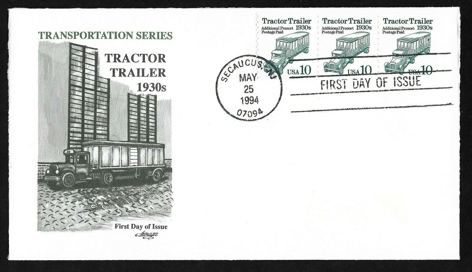 #2458 10c Tractor Trailer 1930s-Artmaster FDC Coil (3) | eBay