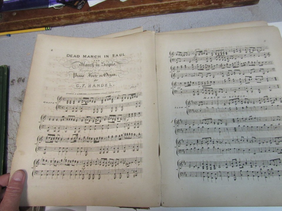 Bound volume of British Sheet Music, c. 1830's | eBay