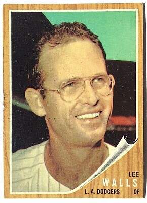 1962 Topps LEE WALLS #129 Green Tint Variation Los Angeles Dodgers | eBay