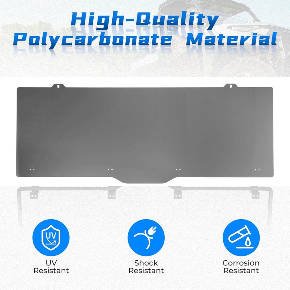 Tinted Rear Windshield Window Fit For 2017-2025 Polaris Ranger XP 1000 ...