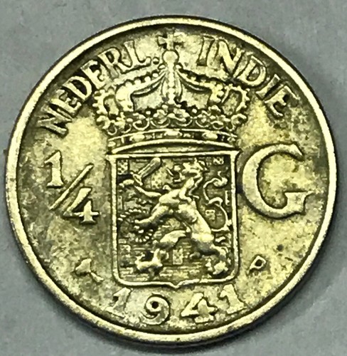 1941 P NEDERL - INDIE Netherlands East Indies Silver 1/4 Gulden | eBay
