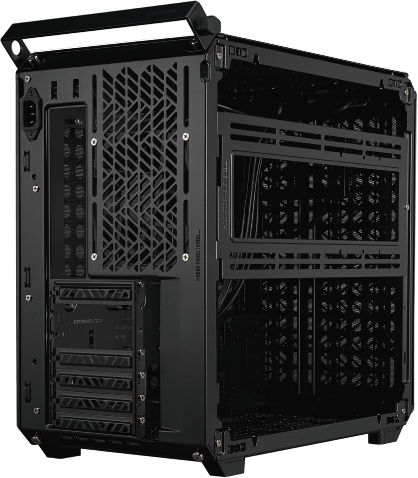 QUBE 500 Flatpack Black Small High Airflow Mid-Tower ATX Customizable ...