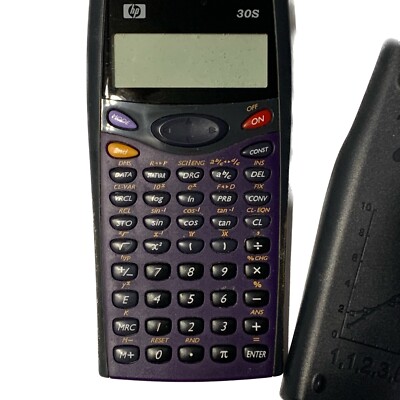 Hewlett Packard HP 30S Scientific Calculator with Cover & instructions ...
