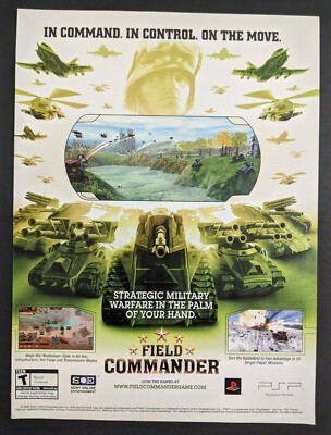 Field Commander Print Ad PROMO Art Game Poster 8 x 10.5 PlayStation ...