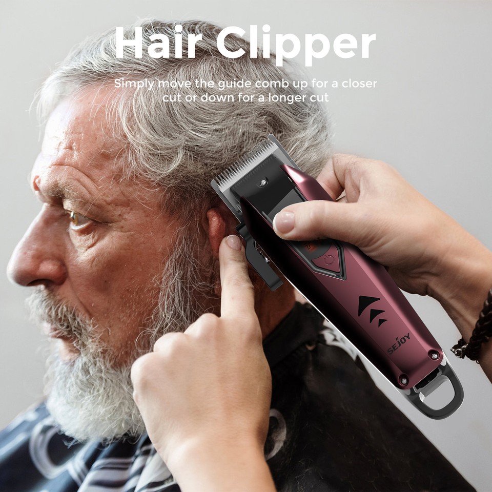 Professional Hair Cut Machine Barber Salon Cutting Trimmer Clipper Kit ...