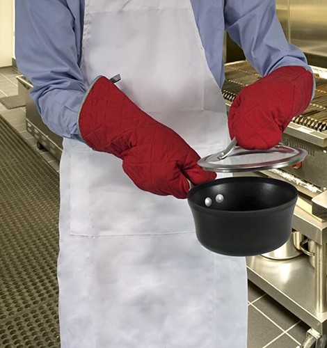 Quilted Oven Mitts with Flame Retardant Technology Protect Your Hands ...