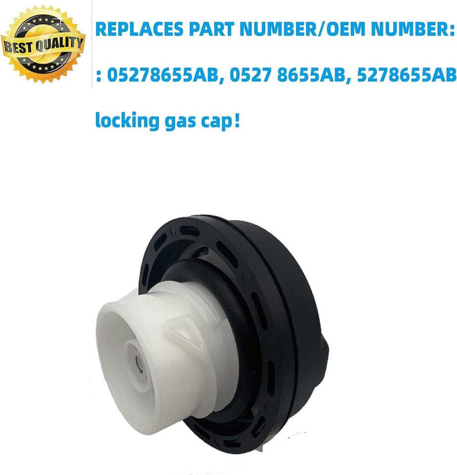 Gas Fuel Cap For 2001-2021 Chrysler Jeep Dodge Ram 1500 W/Key Locking ...
