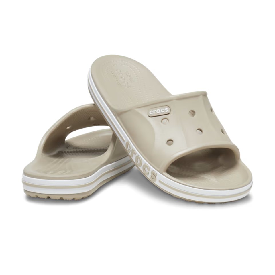 NEW CROCS BAYABAND SLIDE 205392 205392-2V3 Cobblestone BEIGE UNISEX ...