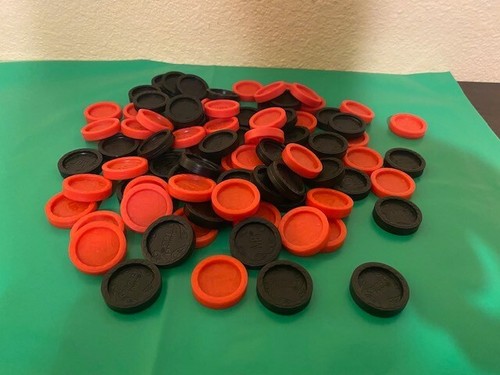 Milton Bradley Lot of 85 Black & Red Connect Four Replacement Game ...