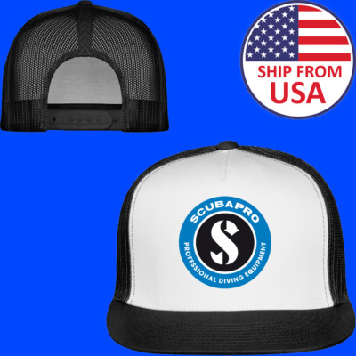 Scubapro Diving White Adjustable Trucker Hat Cap Adult Size | eBay