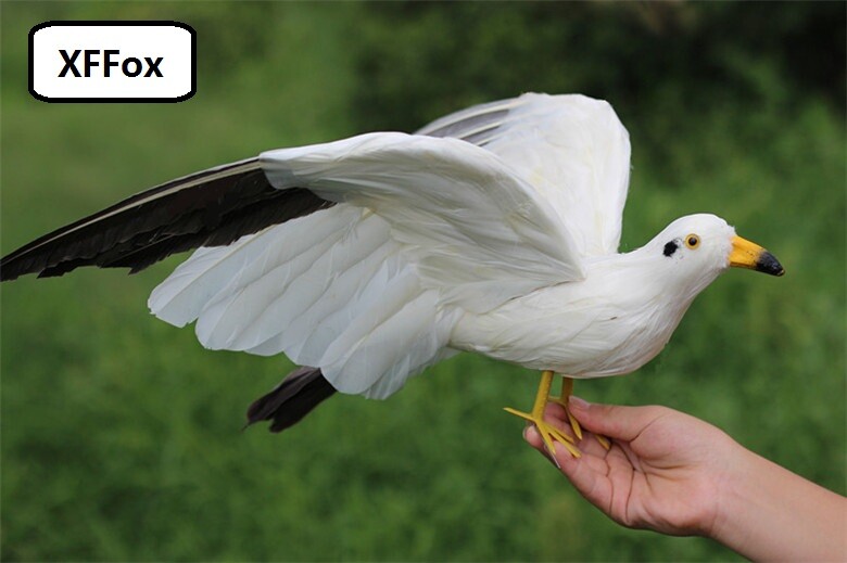 cute real life seagull model foam&feather wings seagull bird gift about ...
