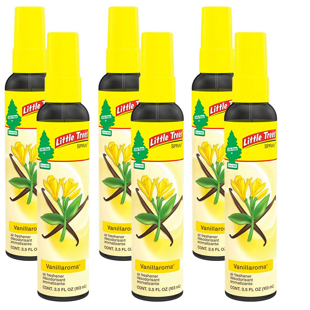 Little Trees Spray Car Air Freshener 6-PACK (Vanillaroma) | eBay