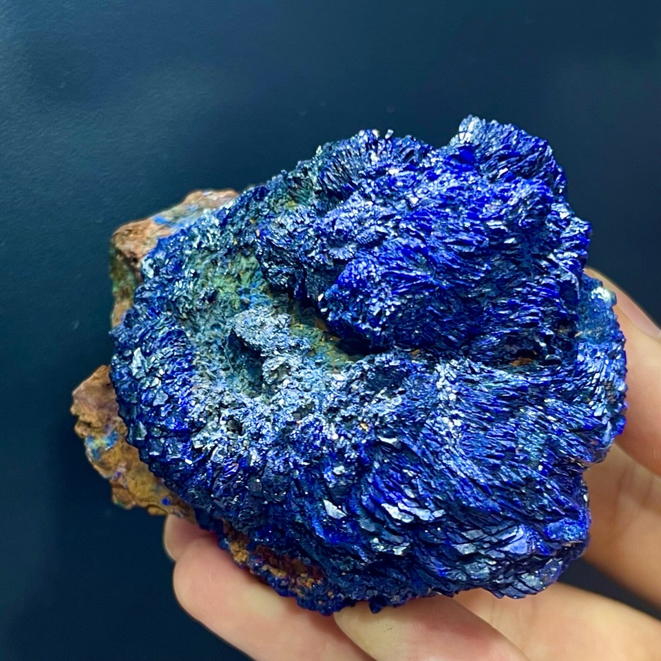 380G Natural blue copper ore quartz crystal mineral sample restoration ...