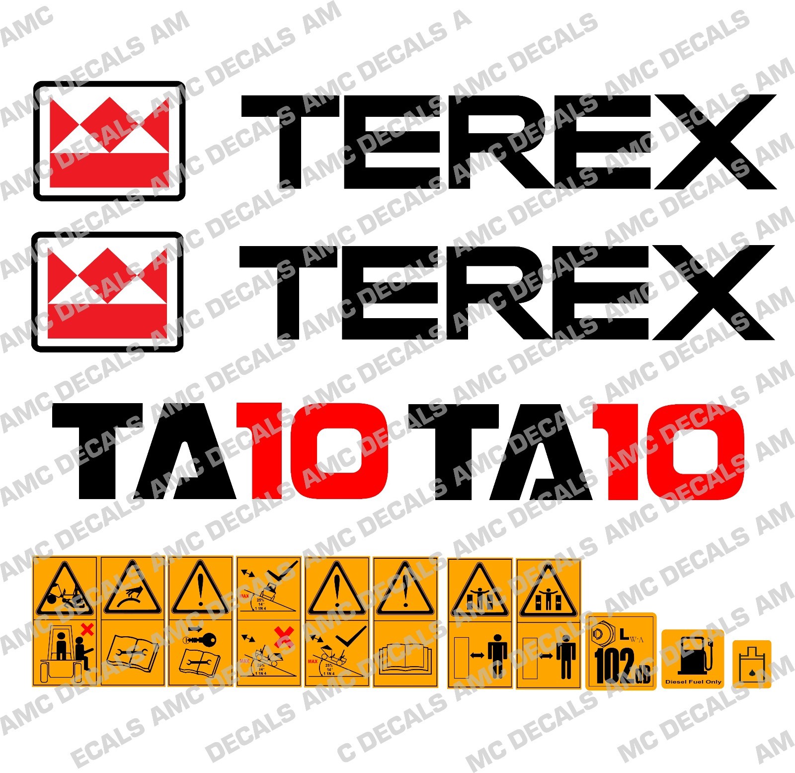 TEREX TA10 DUMPER STICKER DECALS | eBay