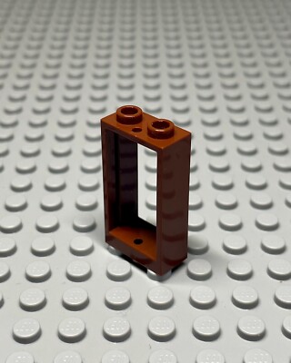 Lego Window 1x2x3 Flat Front Part 60593 Reddish Brown No Glass Qty. 1 ...