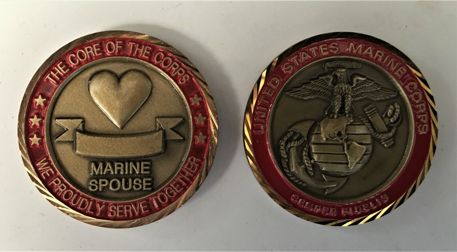 USMC Marine Spouse Challenge Coin (Lejeune Miramar MCRD Pendleton ...