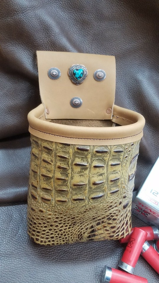 Ladies' Leather shotgun shell bag pouch skeet sporting clays trap | eBay