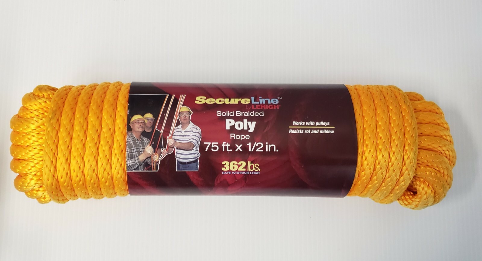 Secureline By Lehigh Solid Braided Poly Rope 75ft. X 1/2 in. | eBay