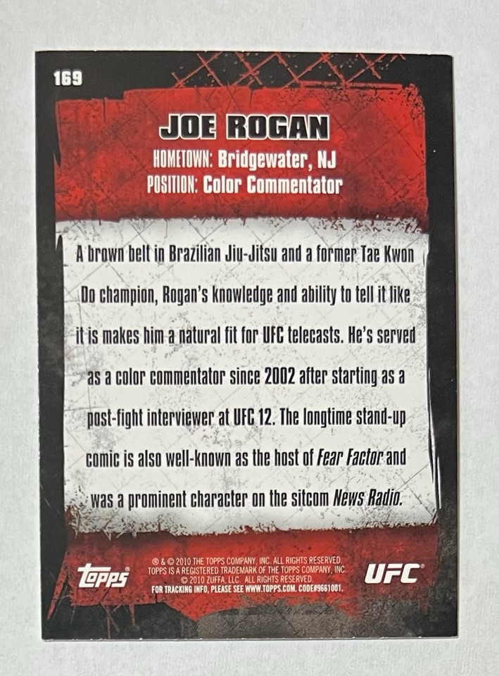 JOE ROGAN 2010 Topps MMA UFC Series 4 Color Commentator Card #169 | eBay