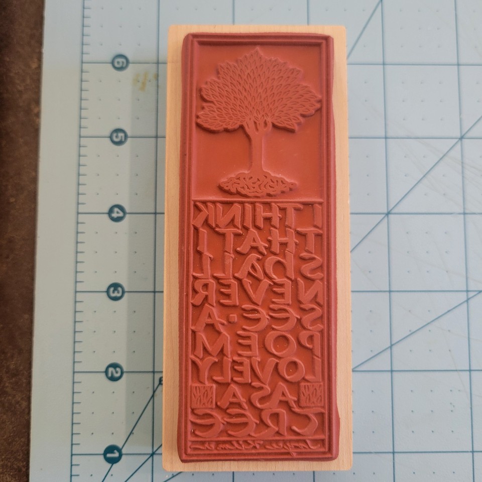 Wordsworth S050Q Kilmer Wood Rubber Stamp Tree Poetry Poem Joyce NEW | eBay