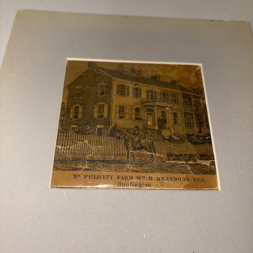 Antique Print Mt Felicity Farm William Brandon House Huntington New ...