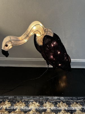 Light Up Wire Frame Vulture Buzzard Halloween Yard Decor | eBay