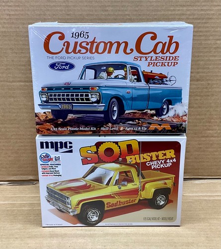 LOT PICKUP TRUCK MODEL KITS 1965 FORD F100 STYLESIDE 1981 CHEVY 4X4 SOD ...