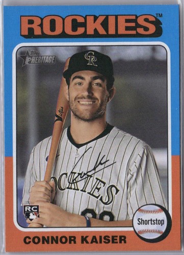 Connor Kaiser Rookie RC 2024 Topps Heritage Base #700 Colorado Rockies ...