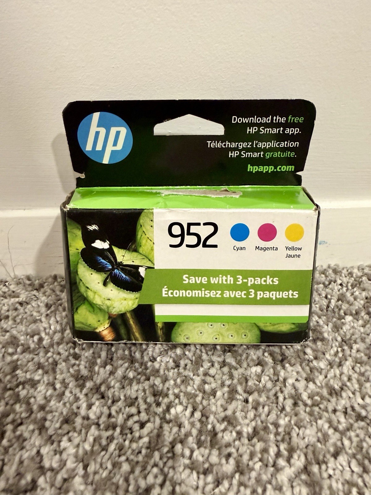 GENUINE HP 952 3-PACK Color Ink Cartridges Cyan Magenta Yellow | eBay