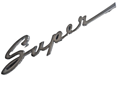 1948 1949 1950 Buick "Super" Front Fender Script Nameplate Monogram ...