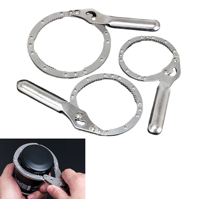 Durable Stainless Steel Adjustable Oil Filter Wrench Handcuff Style ...