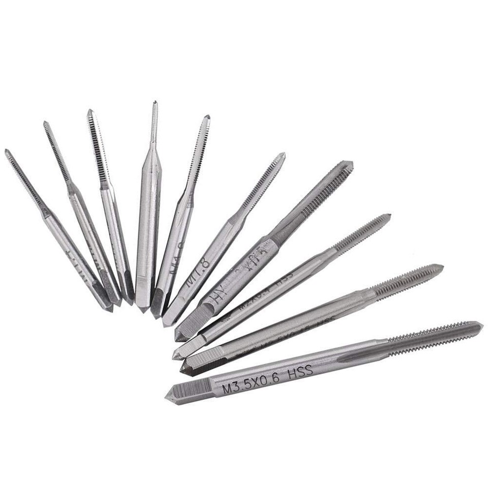 10pcs Micro Taps Bits Mini Machine Screw Drill Tap Set Metric Thread ...