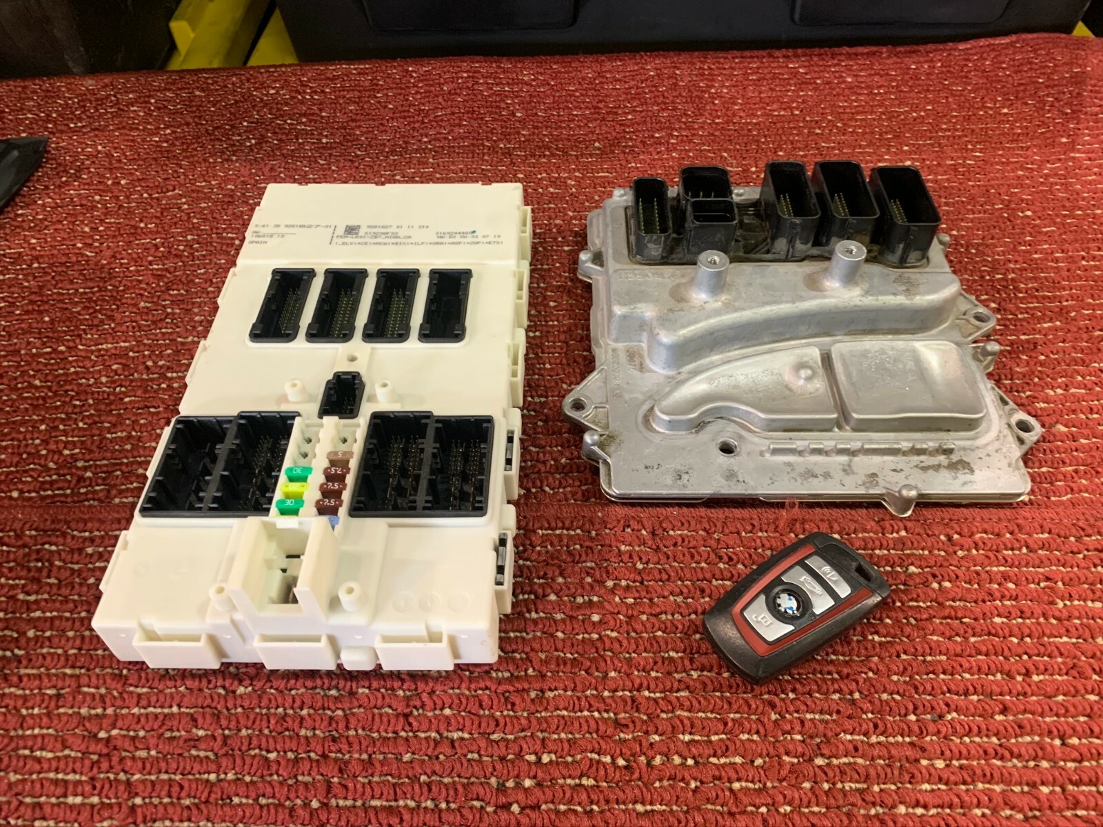 BMW F30 F32 F22 N55 DME ENGINE COMPUTER CONTROL MODULE KEY IGNITION SET ...