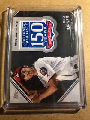 2019 Topps Trea Turner 150th Anniversary Commemorative Patch Nationals ...