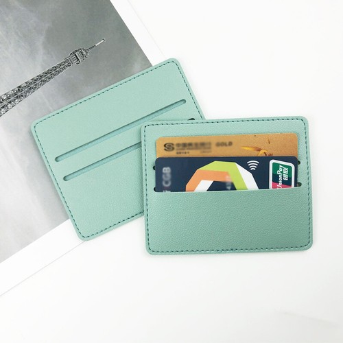 Leather Travel Card Holder Bank Credit Card Holder Bus Pass Wallet Case ...