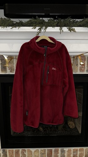 Rab Boulder Pull-On Fleece Sweater Pullover Oxblood Red Men's Size L | eBay