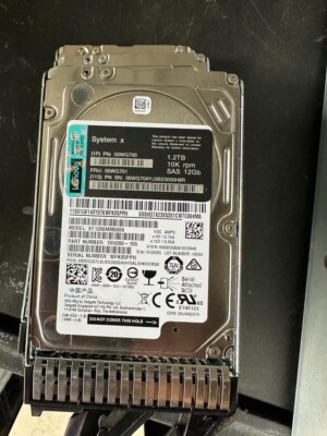 LENOVO 1.2TB 10K SAS 12G 2.5” SFF G3HS HDD 00WG701, 00WG700, 00WG704 ...