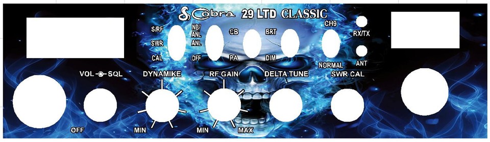Cobra 29 LTD Front Mic Faceplate Decal CB Radio any Design/Color Galaxy ...