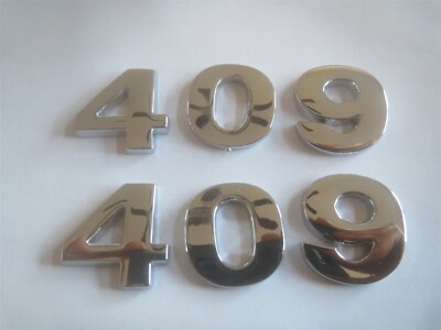 CHEVROLET 409 STROKER ENGINE ID FENDER HOOD EMBLEMS NEW CHROME | eBay