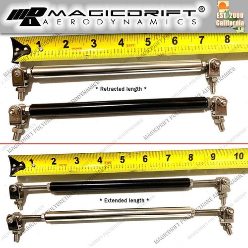 7''- 9'' Adjustable Bumper Splitter Lip Spoiler Strut Support Rod Tie ...