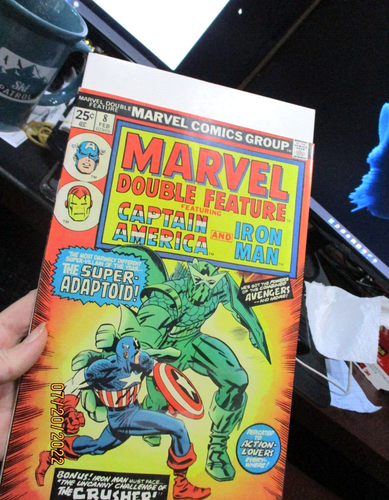 Marvel Comics Double Feature 25 cent 8 Feb 02905 CAPTAIN AMERICA IRON ...