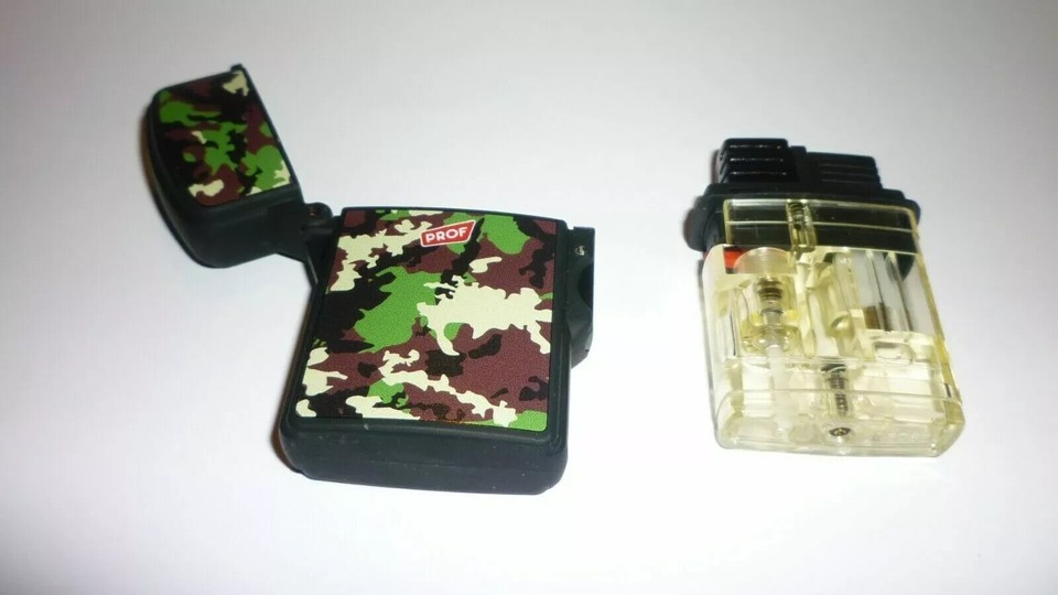 Camo PROF Windproof Jet Flame Lighter Camouflage Cool Rare Clipper ...