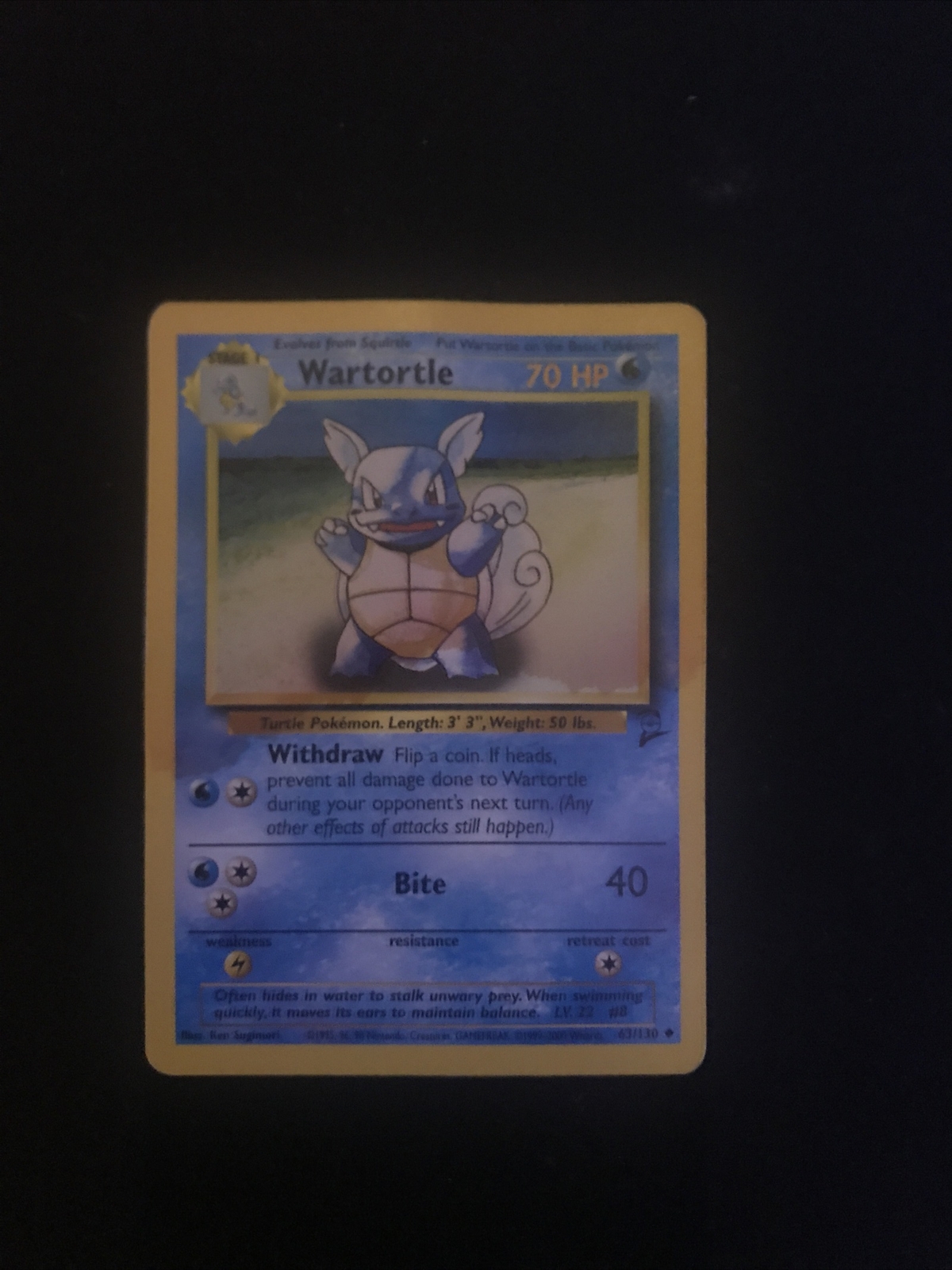 1995 Wartortle 63/130 Decent Condition Pokémon Card | eBay