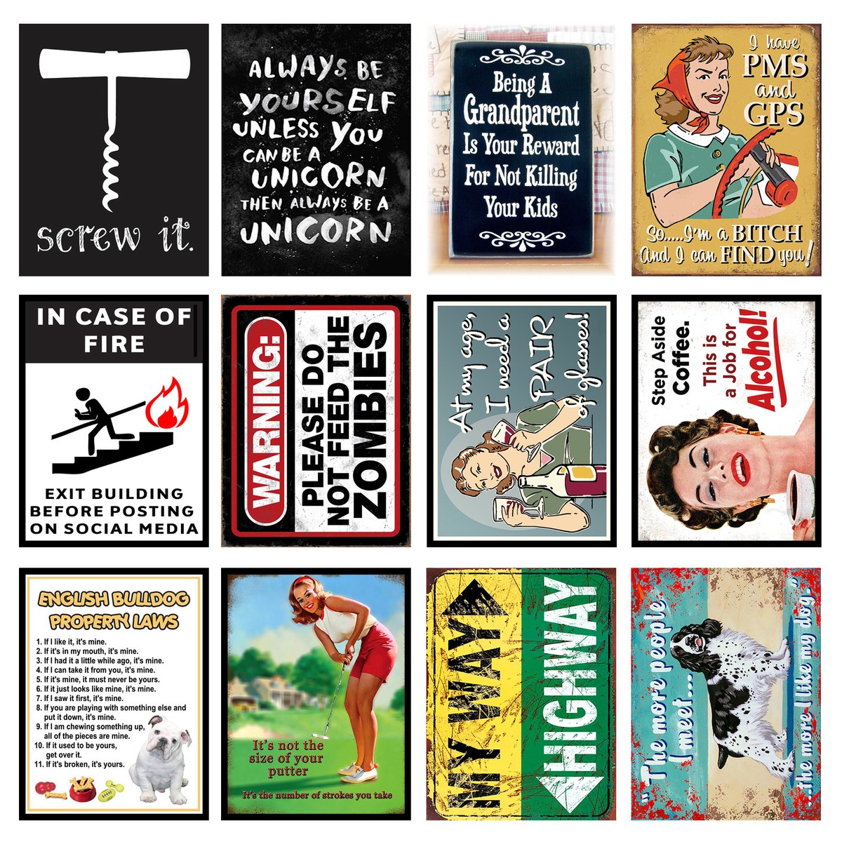 Metal Signs Quotes Metal Sign, Enamel Sign, Quote Sign, Sign With