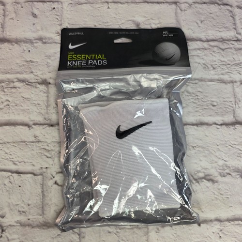 Nike Essential Volleyball Knee Pads Dri-Fit Technology White M/L With ...