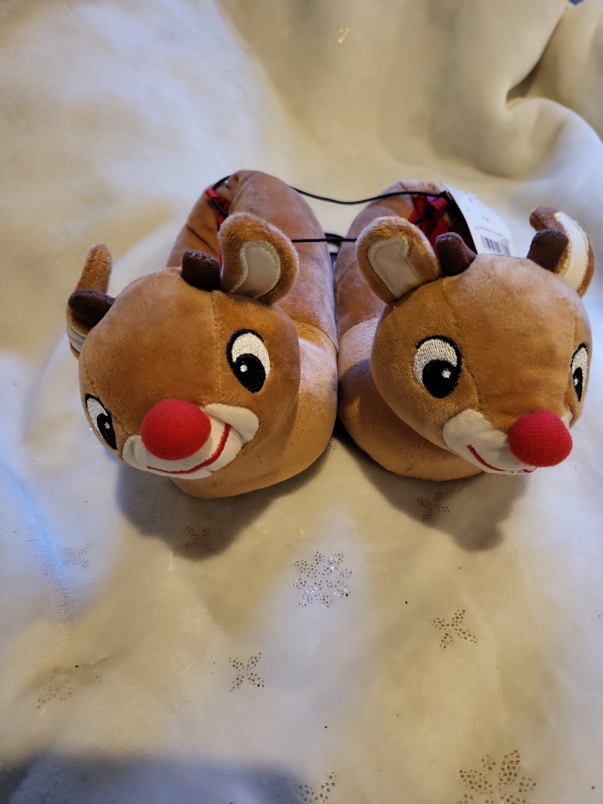 Rudolph The Red Nose Reindeer Slippers kids 7-8 New | eBay