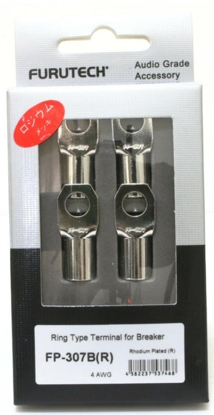 Furutech FP-307B(R) Rhodium Plated POWER Cable RING type Terminal ...