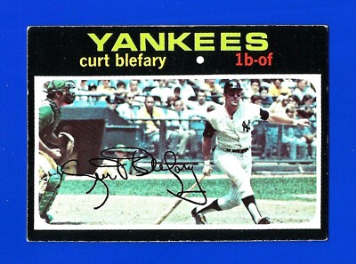 1971 Topps BASEBALL SET BREAK #131 CURT BLEFARY NEW YORK YANKEES (JK1 ...