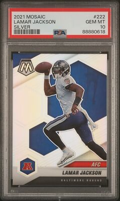 2021 PANINI MOSAIC SILVER #222 LAMAR JACKSON PSA 10 | eBay